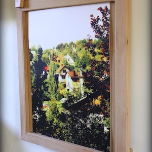 Wall Mounted Drop Down Desk, Picture Frame, Natural Oak, Handmade - Etsy