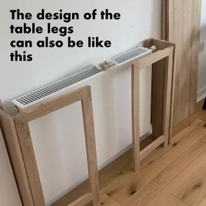 Radiator Cover Table, Wall Folding Desk in Solid Oak, Space Saving Drop ...