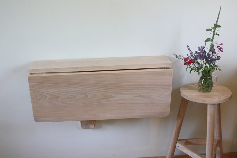 Floating table Primitive Small space saving table Wooden | Etsy