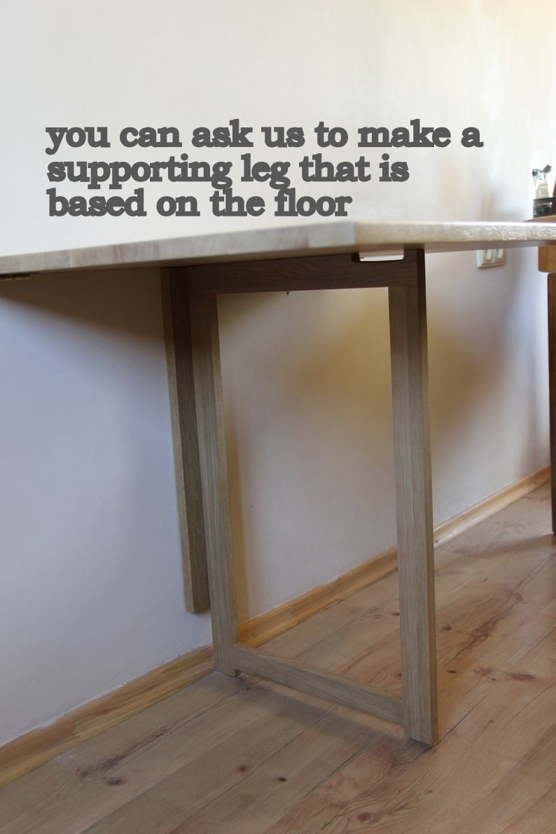 Handmade Solid Oak Drop Leaf Wall Table: Space Saving Murphy Desk - Etsy