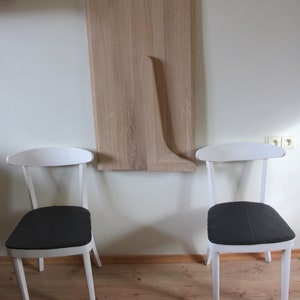 Wall Mounted Wood Table in Solid Oak Rounded Corner | Etsy UK