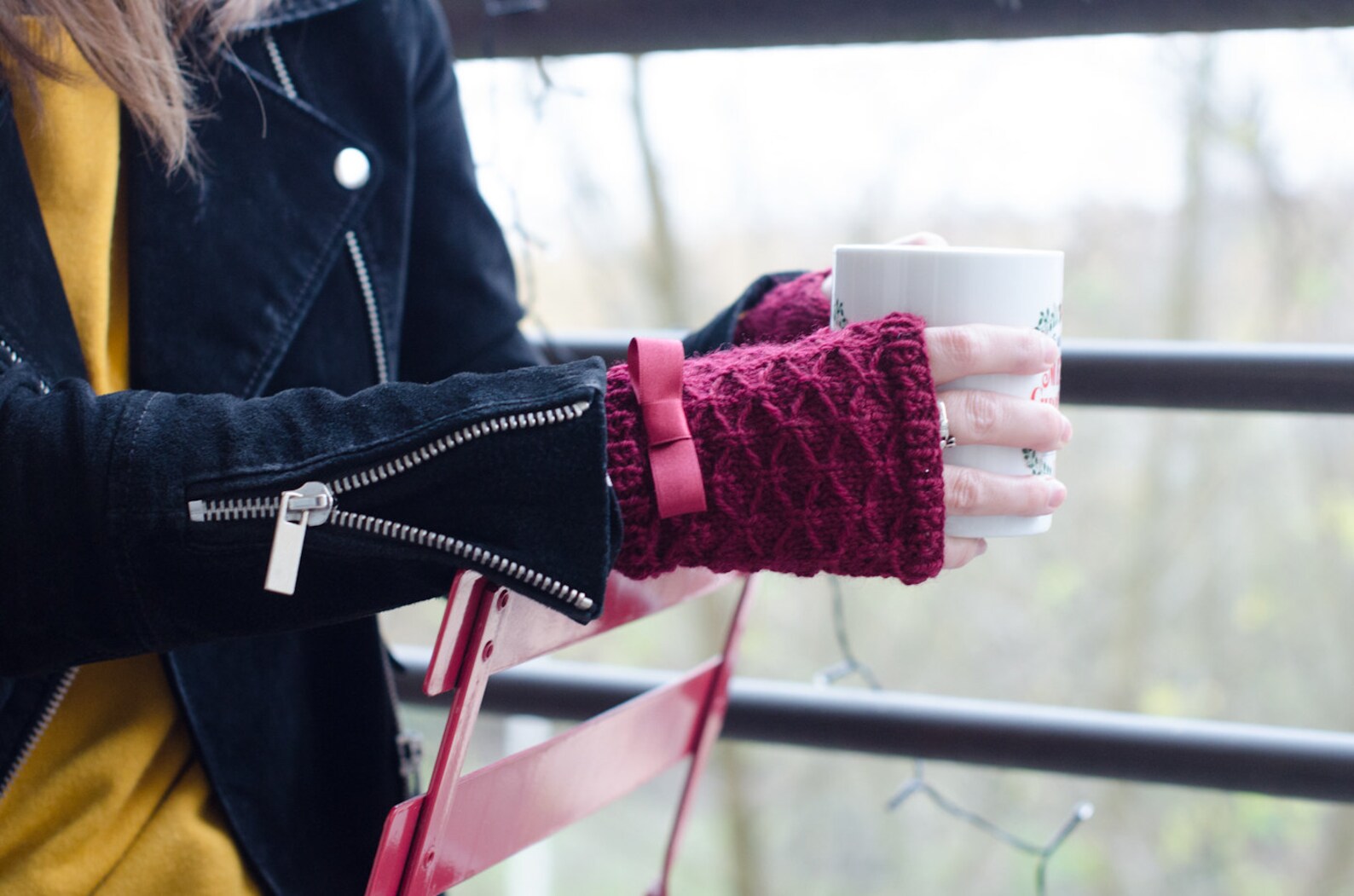 Mittens "marie" With Satin Bow. Hand Warmers. 100% Wool. Customizable ...