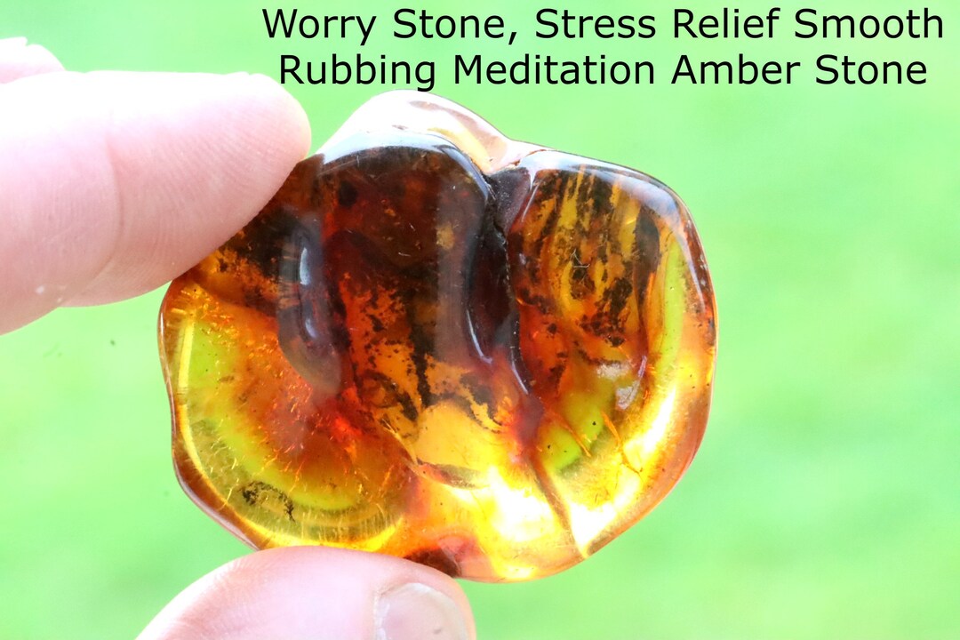 Worry Stone, Stress Relief Smooth Rubbing Meditation Stone, Wellness ...