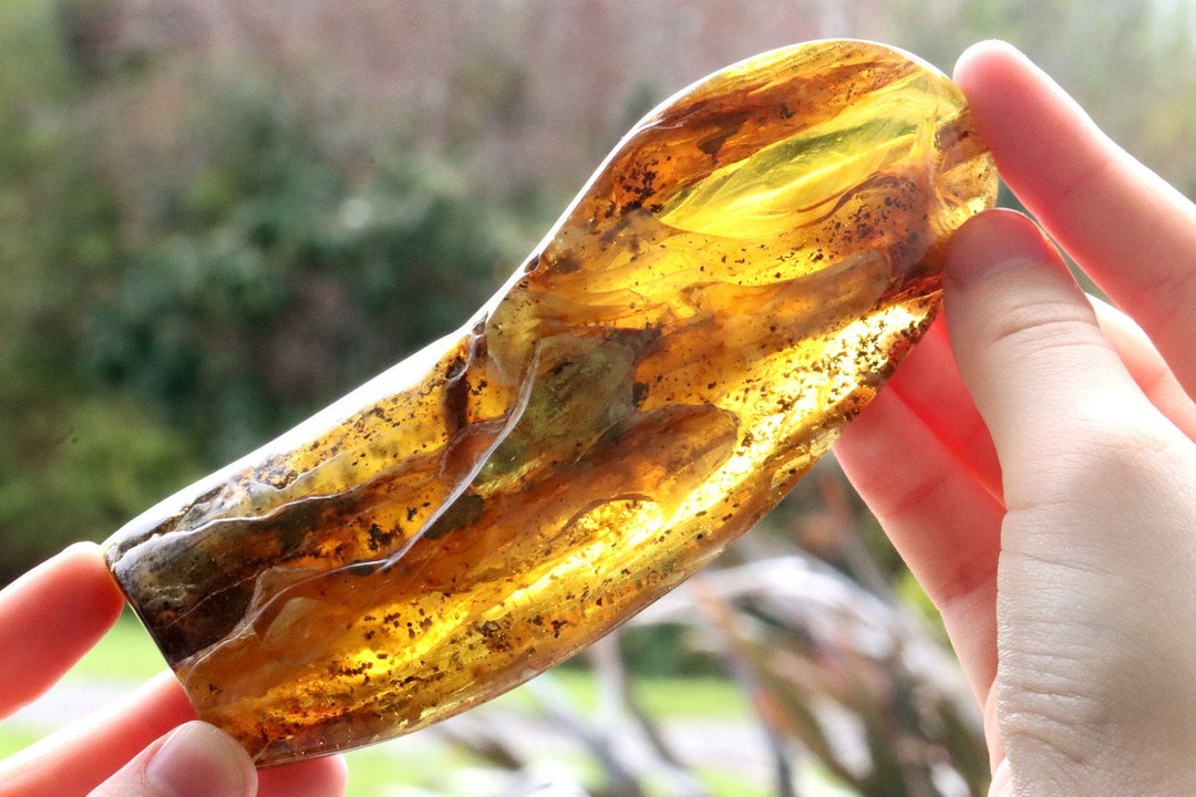 100g Museum Collector's Gem With 100s of Air Bubbles / Natural Amber ...