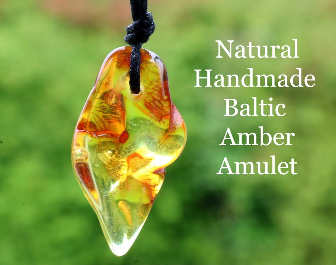 Natural Baltic Amber Amulet / Handmade Baltic Amber Amulet for Luck ...