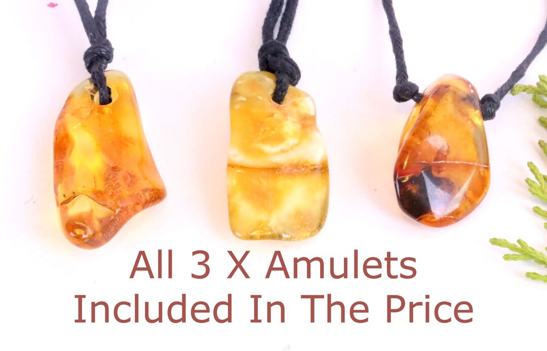 All 3 Amulets Included in This Offer of Unique Quirky Amber Amulets ...
