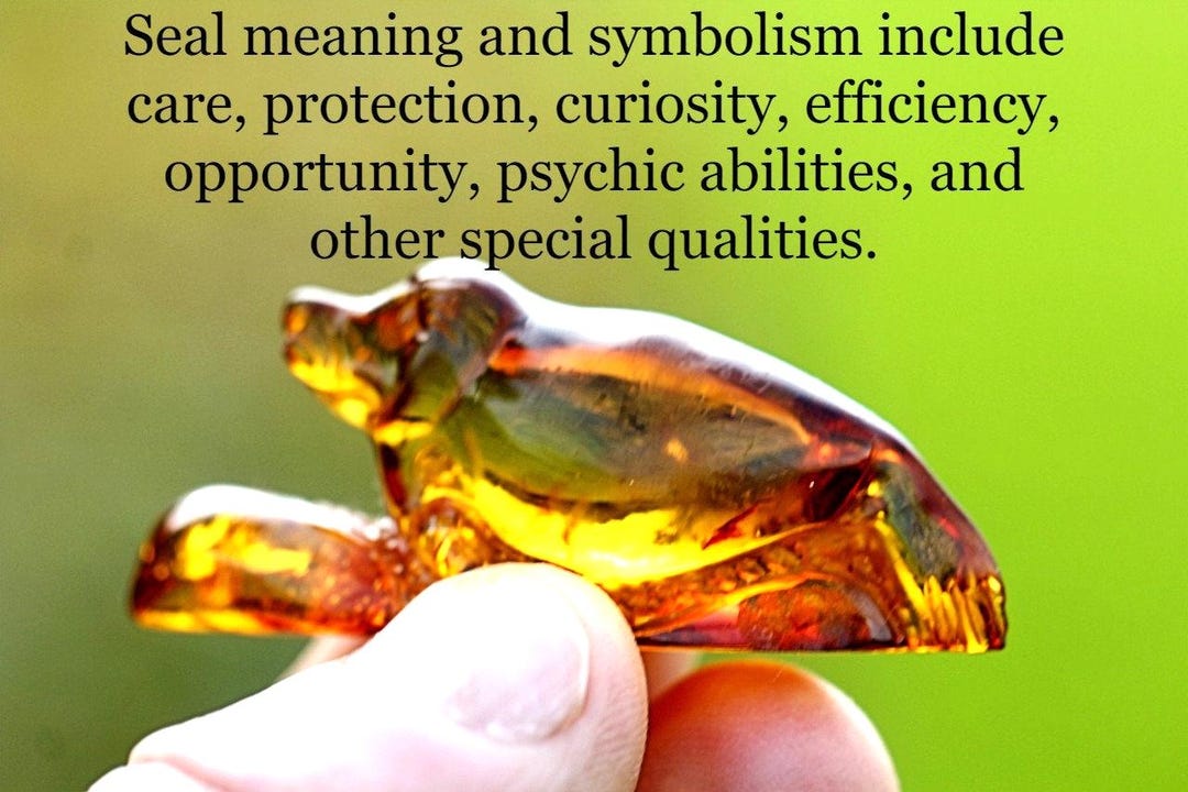 Exclusive Hand-carved Baltic Amber Seal Figurine / Symbol of Protection ...