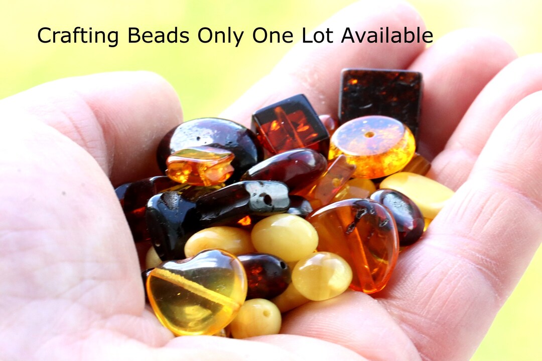 Natural Baltic Amber for Crafting Round Amber / Drilled Loose Amber ...