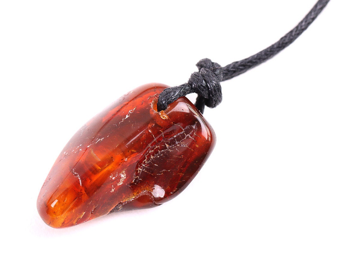 Amber Amulet Gift for Wellness / Natural Jewelry / Polished | Etsy