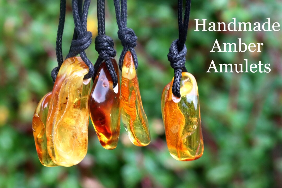 Baltic Amber Amulet Gift for Wellness / Natural Jewelry / Polished ...