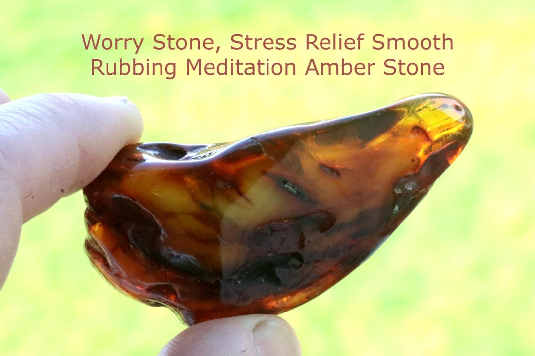 Worry Stone, Stress Relief Smooth Rubbing Meditation Stone, Wellness ...