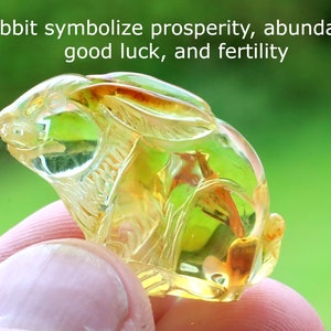 Rabbit Amber Figurine / Natural Baltic Hand Carved Amber Figurine ...