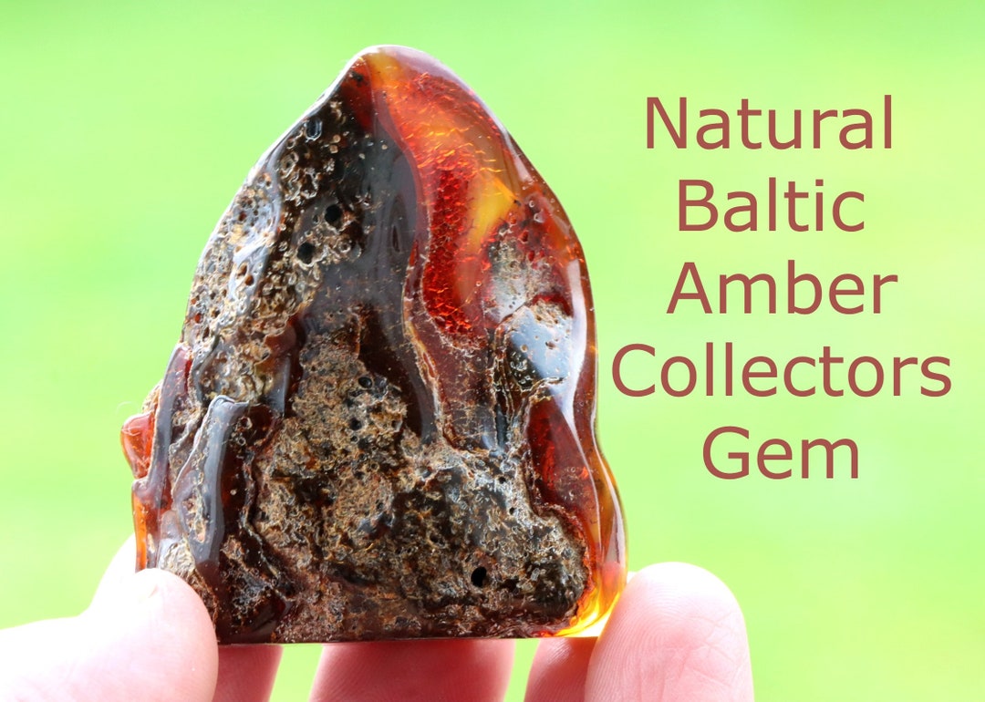 38.50g Collectors Amber Gem, Meditation Stone / Mindfulness Tumbled ...