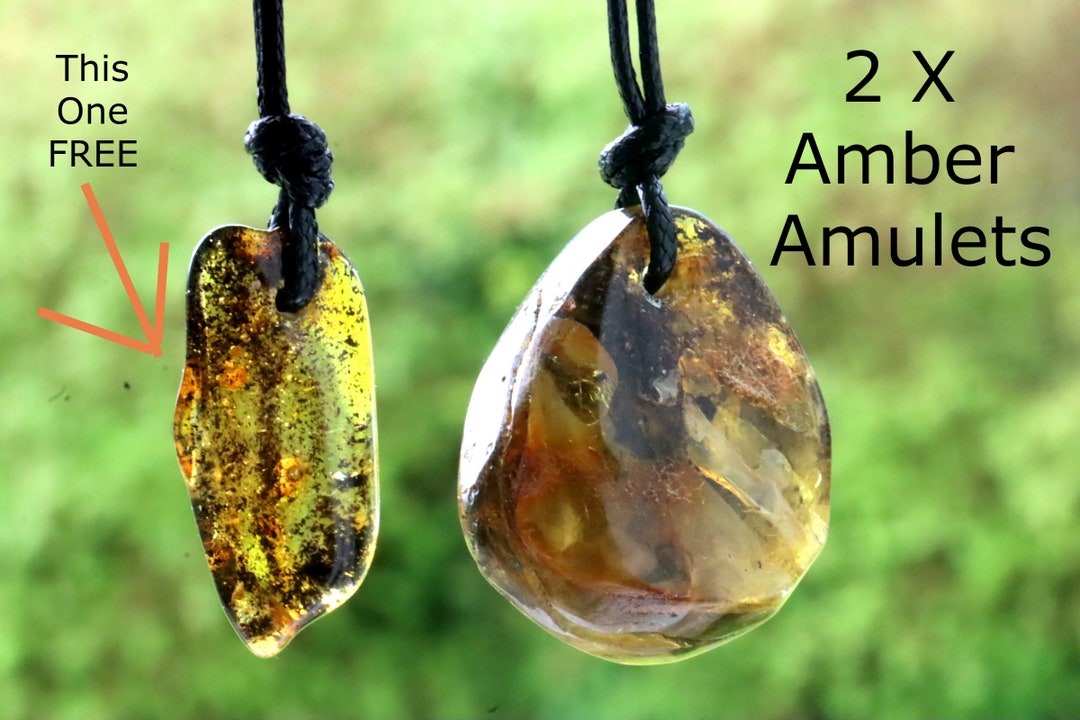 Natural Handmade Baltic Amber Amulet With FREE Extra Amulet Included ...