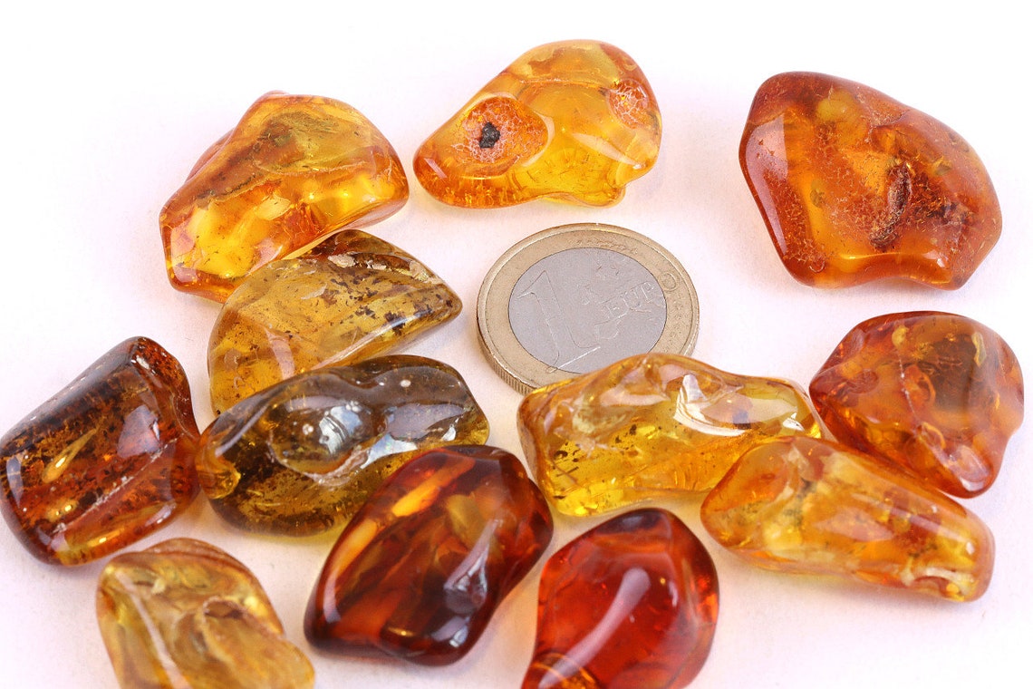 Amber Tumbled Stone / Average Weight 3g 4g 1 Piece / - Etsy