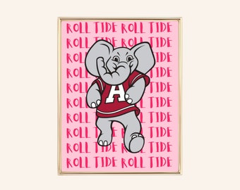 Alabama Roll Tide Block Letter Shelf Decor University of Alabama 3D ...