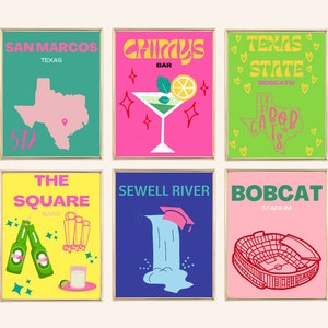 Texas State University Wall Art Prints san Marcos, Texas - Etsy