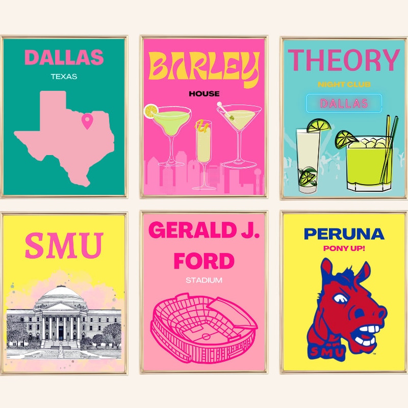 Smu University Prints - Etsy