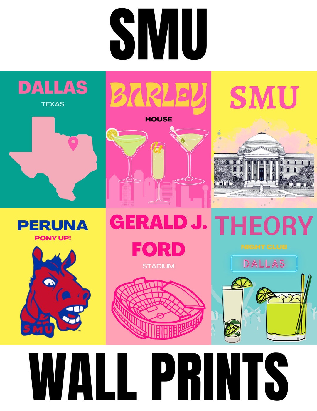 SMU Dallas Wall Art Prints - Etsy
