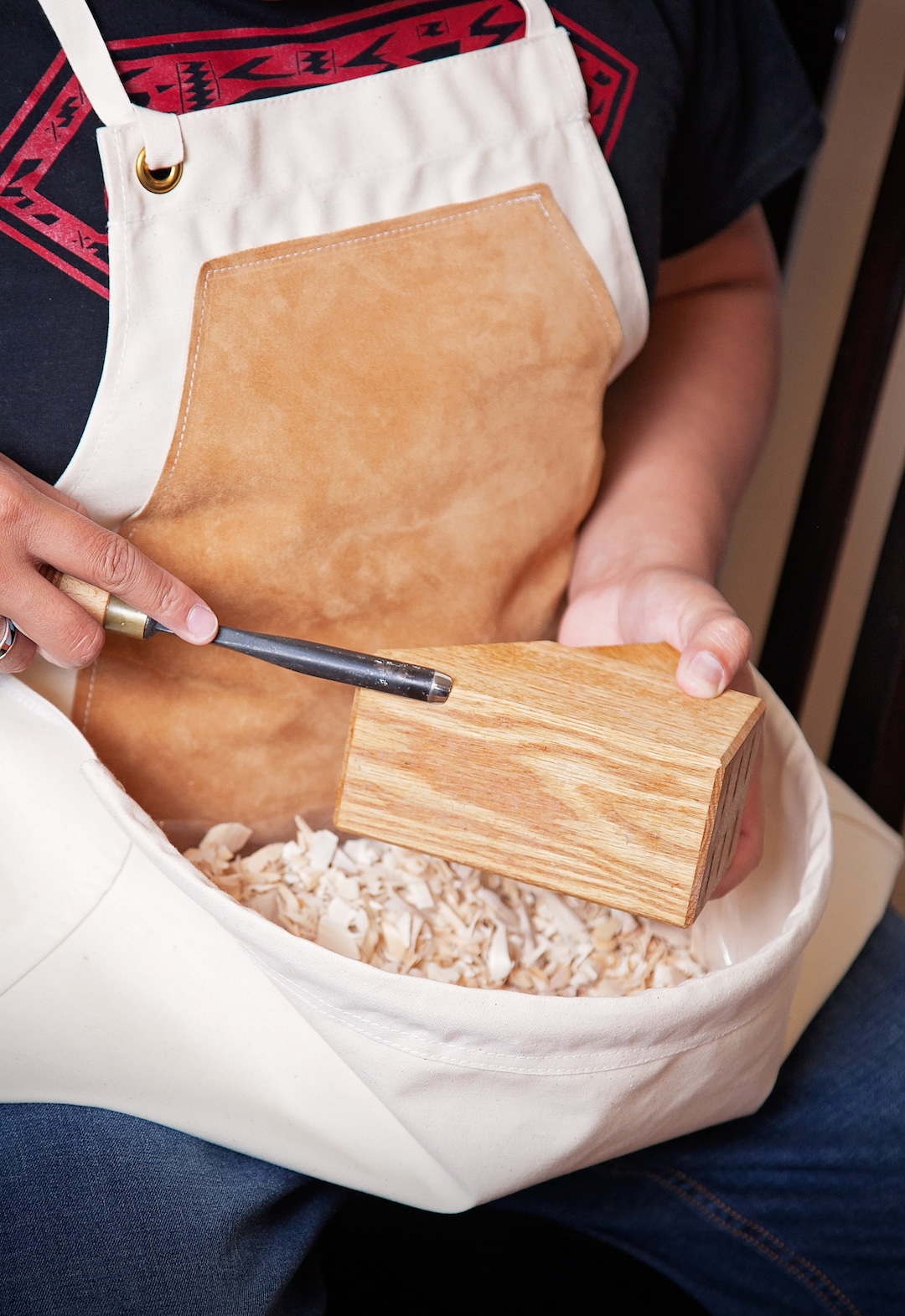 Leather Combo Pouch Apron for Woodcarvers Made From Pre-shrunk Water ...