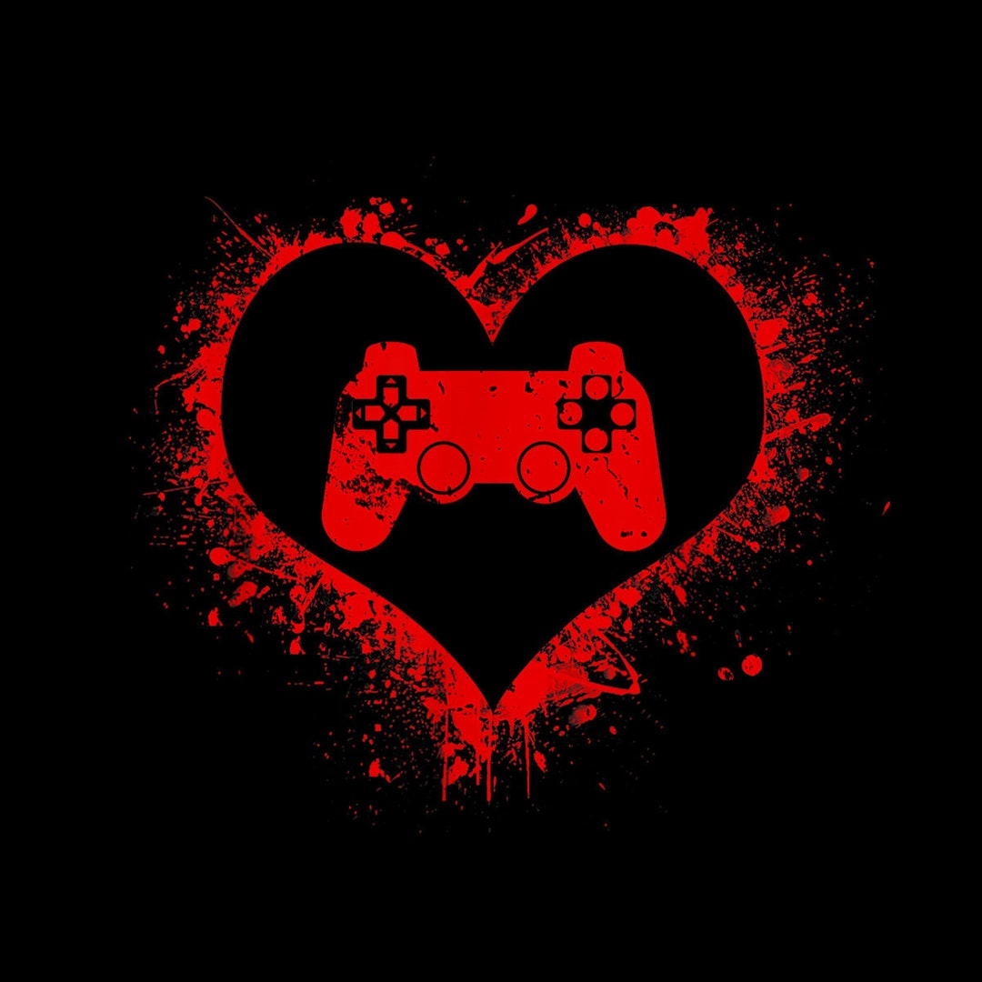Gamer Heart Valentines Day Video Games Boys Kids Teens PNG Digital - Etsy
