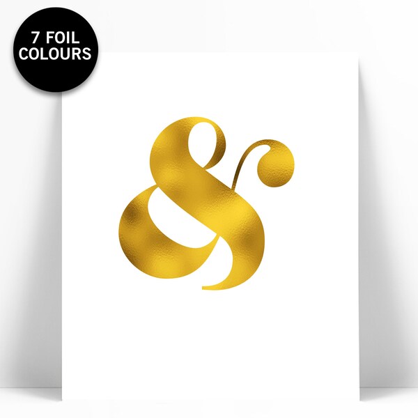 Gold Foil Ampersand - Etsy