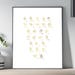 American Sign Language Gold Foil Art Print - ASL Poster Chart - Hand ...