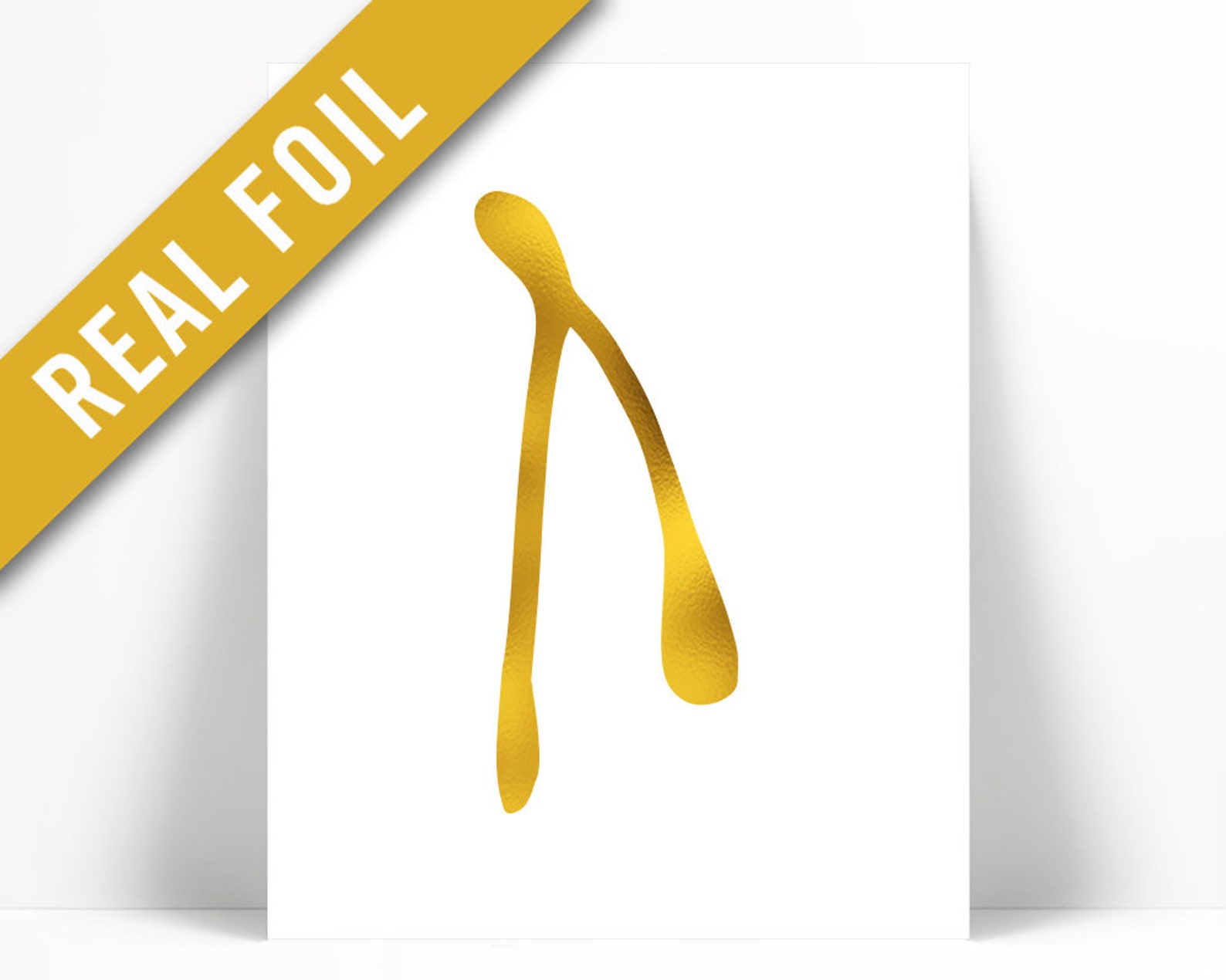 Wishbone Art Print Real Gold Foil Print Food Poster Gold | Etsy