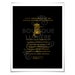 First Amendment US Constitution Bill of Rights Gold Foil Art Print ...