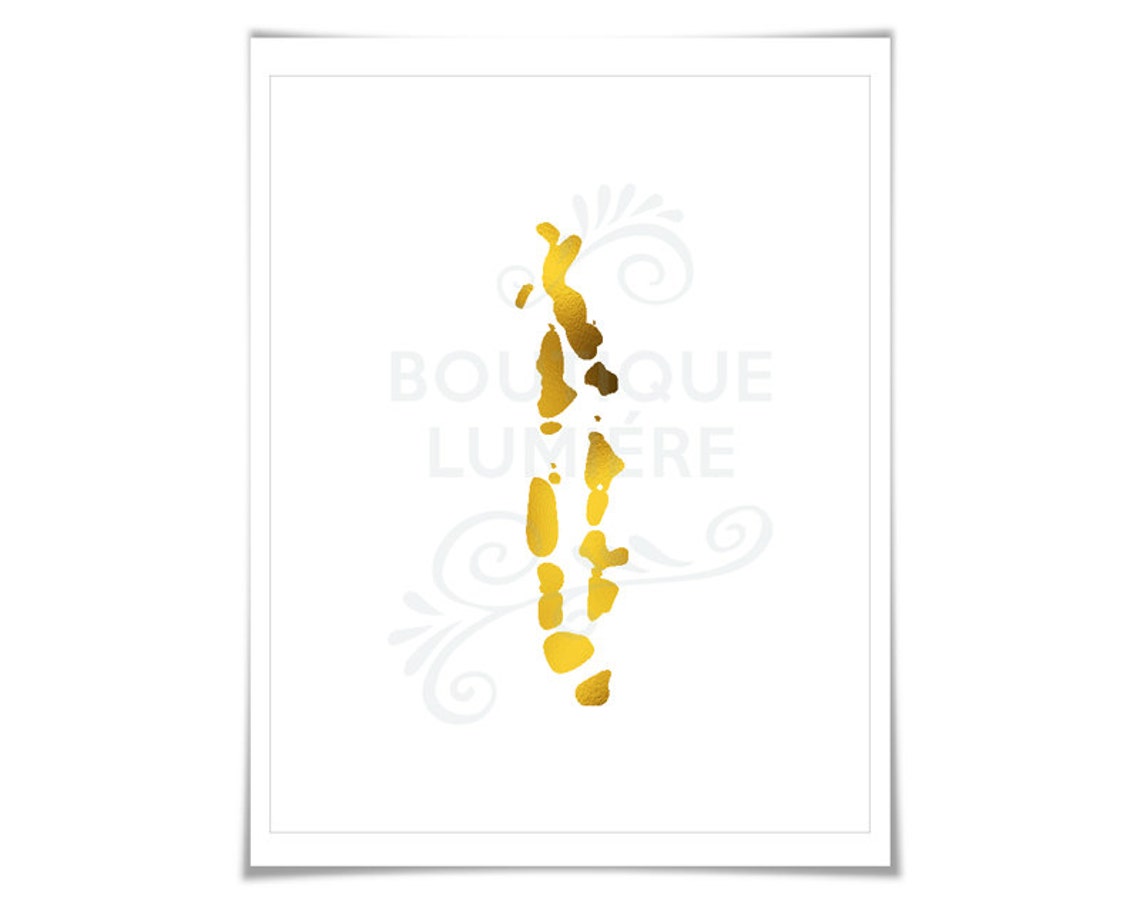 Maldives Map Real Gold Foil Print Maldives Art Print - Etsy