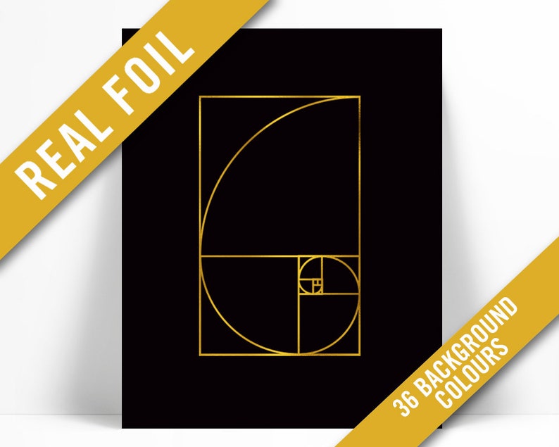 Golden Ratio Art Print Gold Foil Print Math Art Print - Etsy