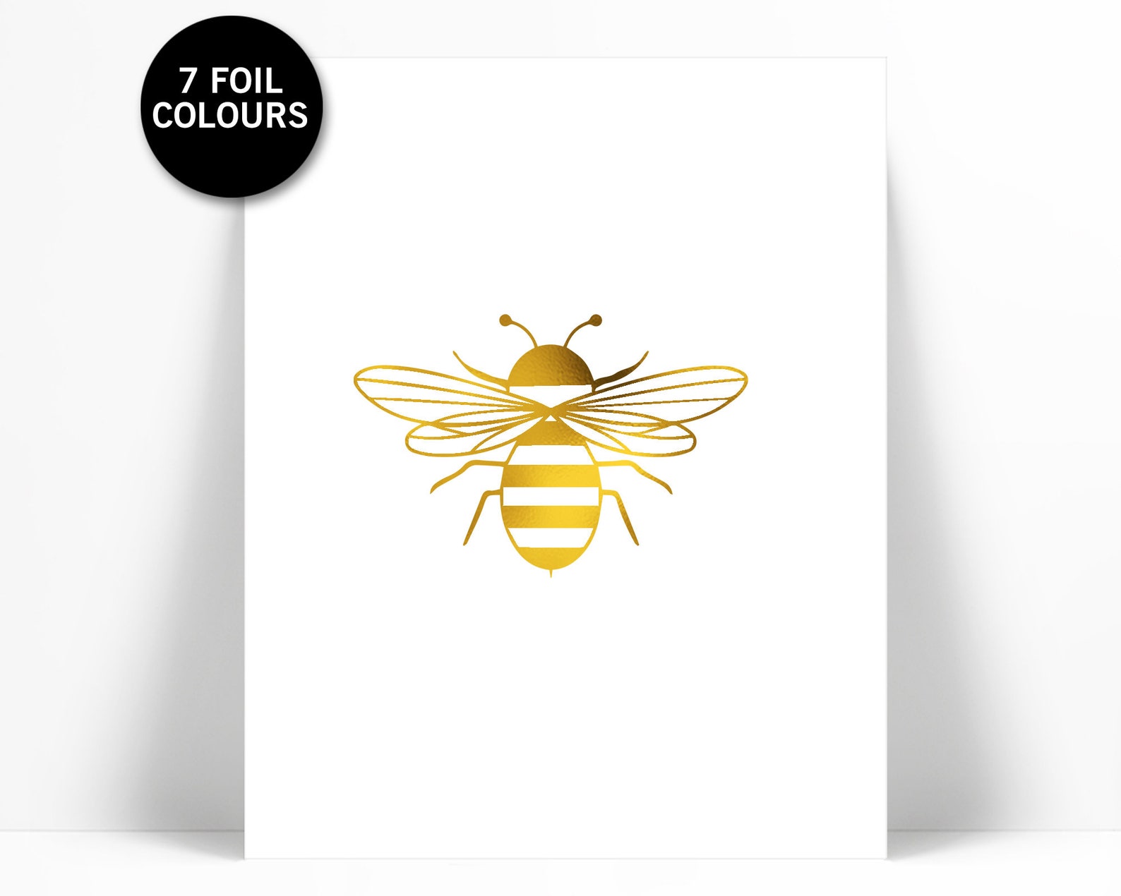 Bumblebee Art Print Gold Foil Print Insect Poster - Etsy
