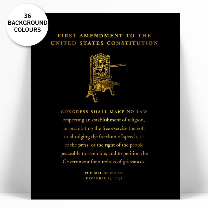 Bill of Rights Poster - Etsy