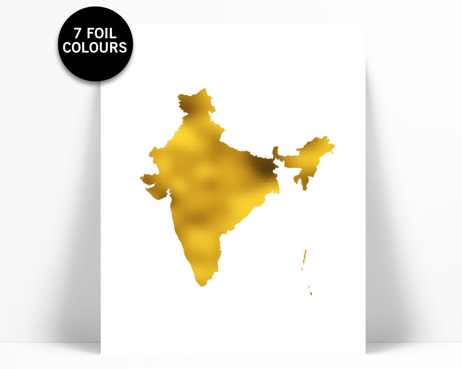 India Map Gold Foil Print Gold India Print Gold Foil Map - Etsy