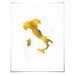 Italy Map - Gold Foil Print - Italy Art Print - Foil Map - Geography ...