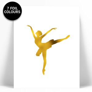 Ballerina Art Print - Gold Foil Print - Ballet Dancer Poster - Dance ...
