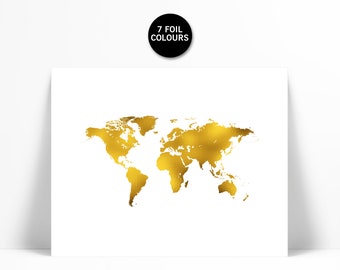 Peru Map - Gold Foil Print - Peru Art Print - Gold Foil Map - Home ...