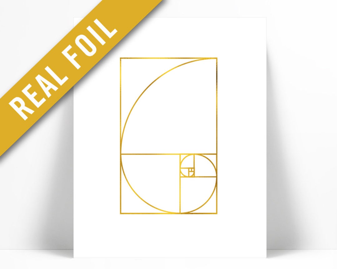 Golden Ratio Art Print Gold Foil Print Math Art Print - Etsy