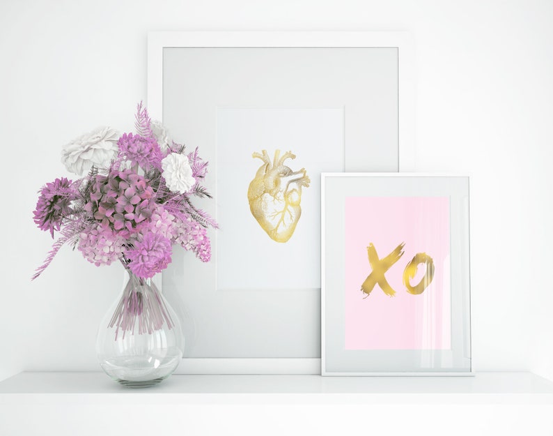 American Sign Language Gold Foil Art Print - ASL Poster Chart - Hand ...