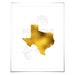 Texas Print Gold Foil Print Texas Map Art Print Travel - Etsy