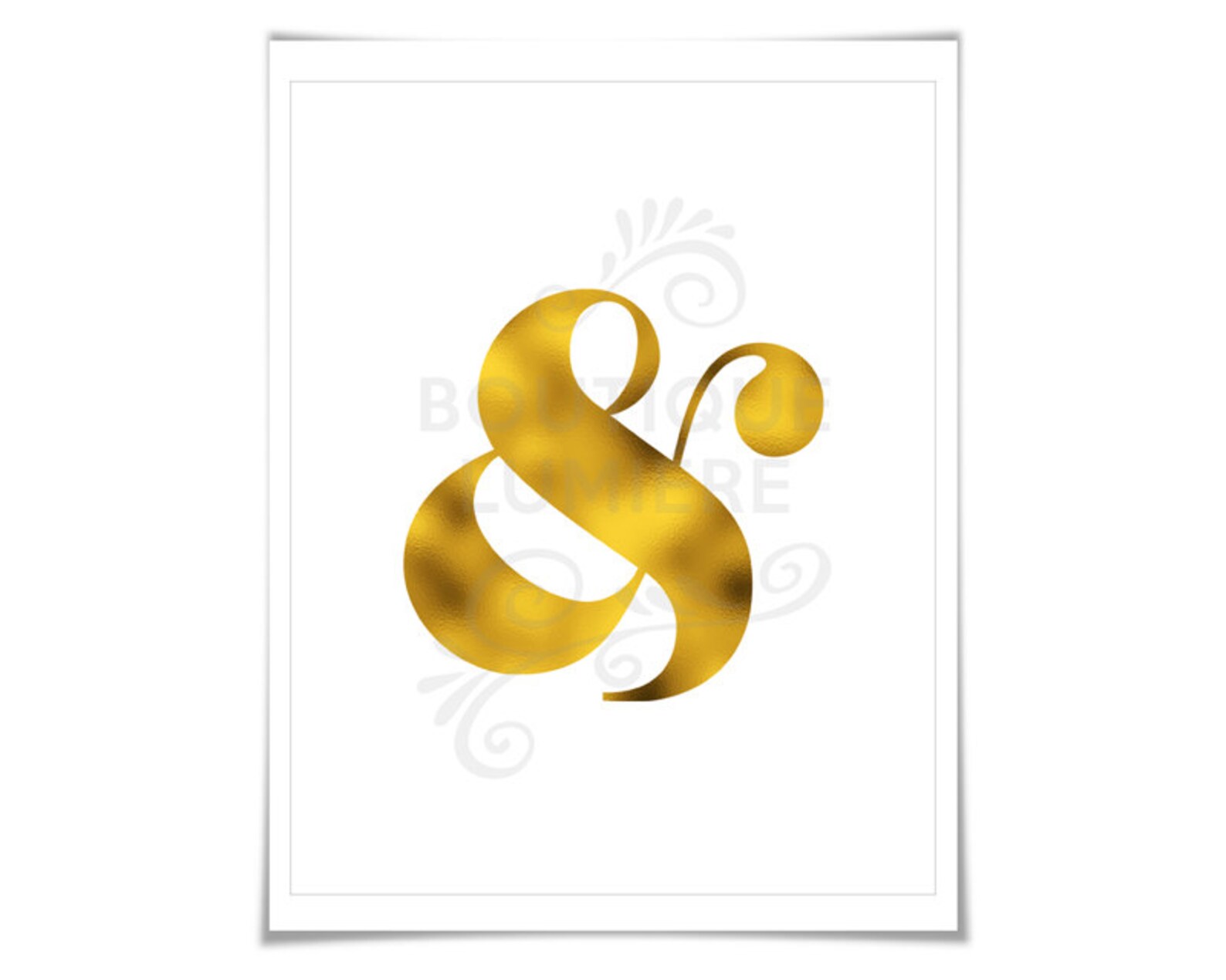 Ampersand Art Print Gold Foil Print Typography Art Print - Etsy