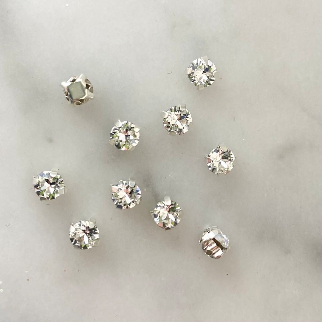 Swarovski Montees Rhinestones: 4mm Sew-on Crystal Setting, Set of 10 - Etsy
