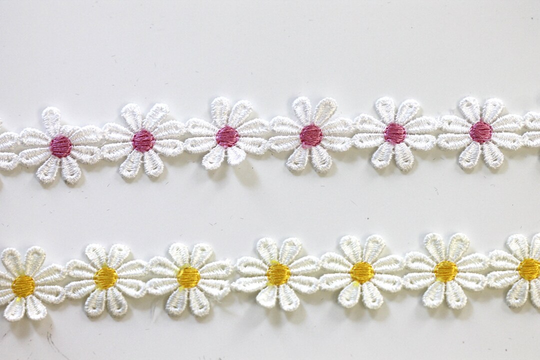 Daisy Embroidery Flower Trim Wholesale - Etsy