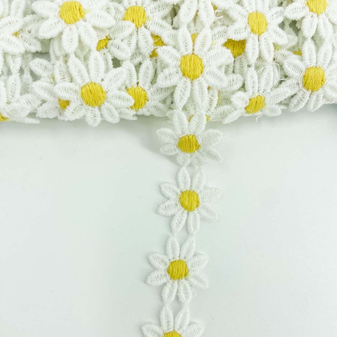 Daisy Embroidery Flower Trim Wholesale - Etsy
