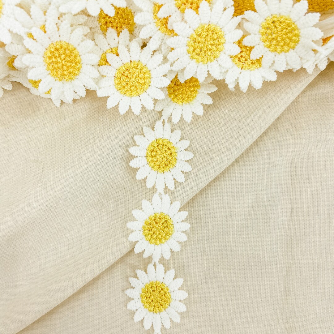 Daisy Embroidery Flower Trim Wholesale - Etsy