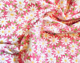 Daisy Print Fabric - Etsy