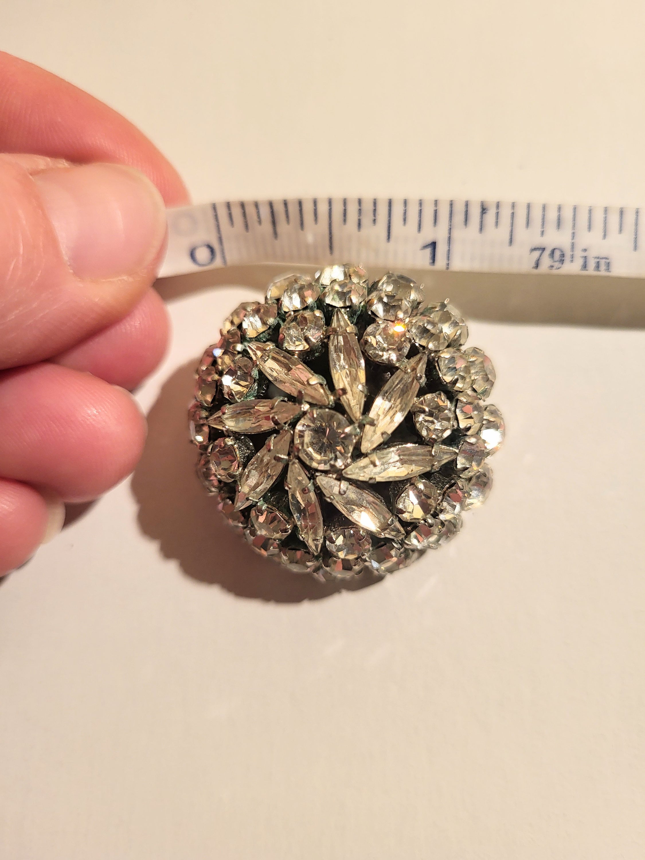 Austrian Crystal Dome Brooch - Etsy