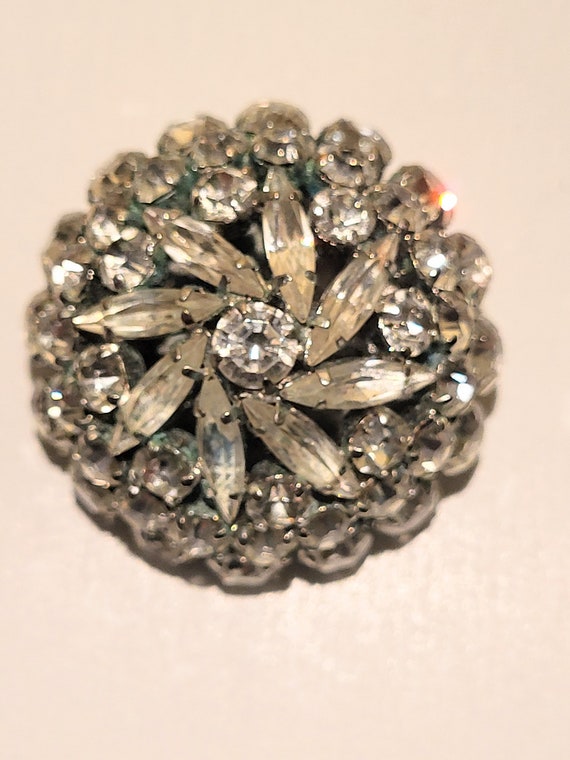 Austrian Crystal Dome Brooch - Gem