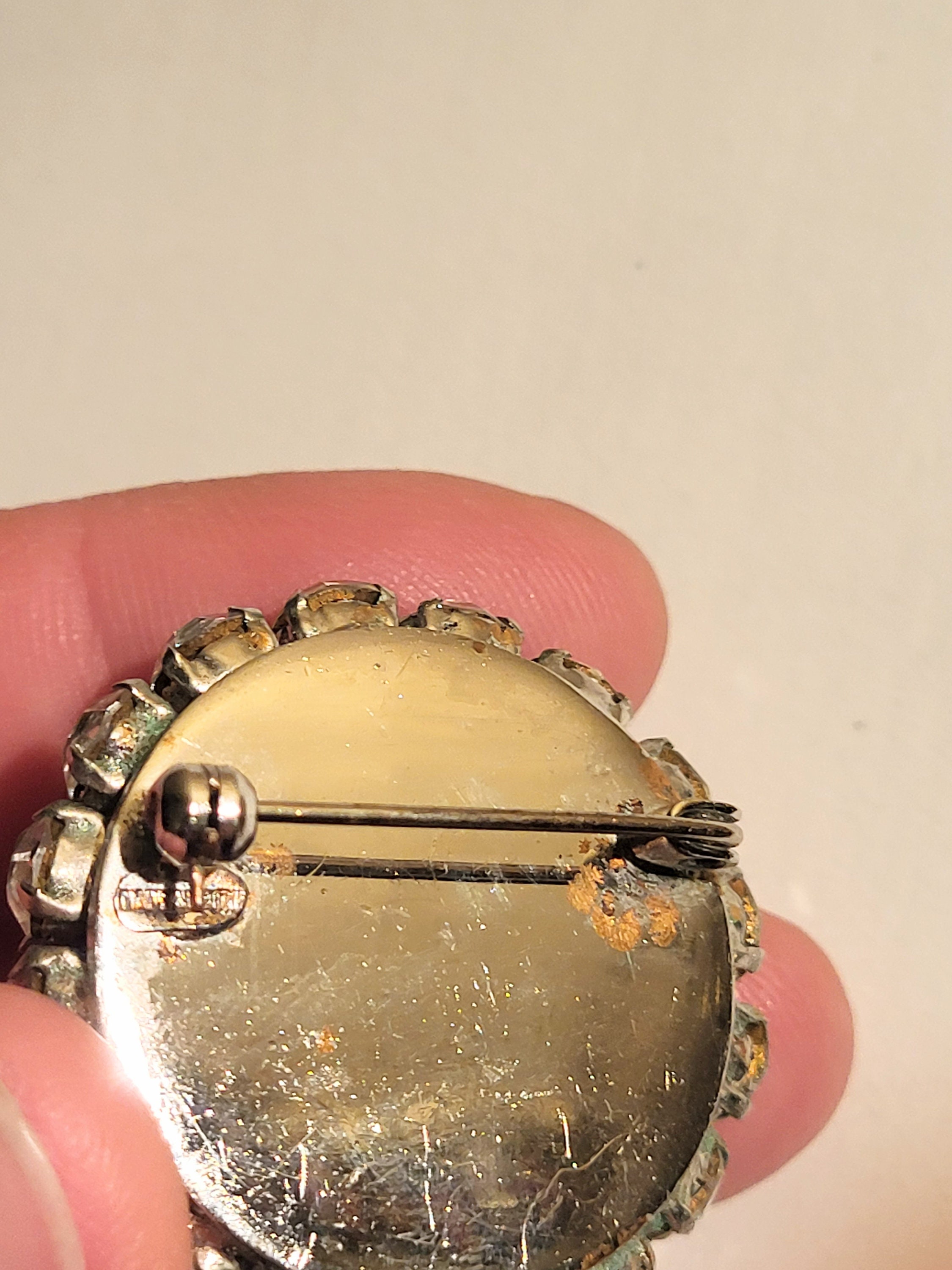 Austrian Crystal Dome Brooch - Etsy