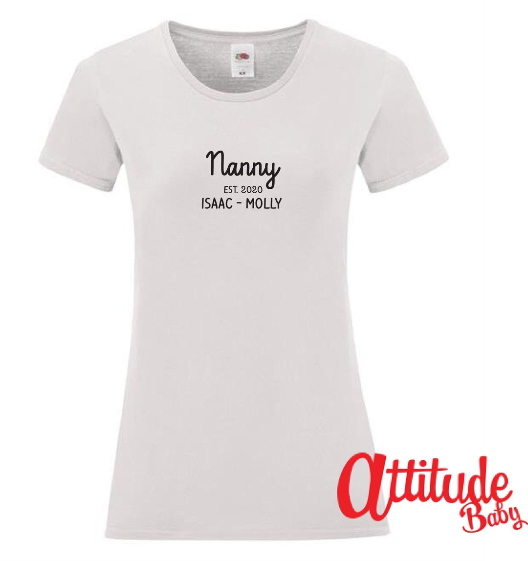 Grandma Nannie Nanny Top With Grandchildren's Names - Mother's Day ...